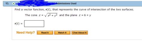 solved find a vector function r t that represents the