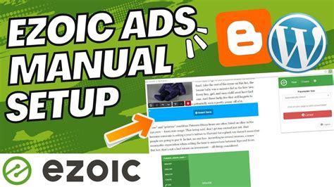 How To Place Ezoic Ads On Website Ezoic Manual Ads Place In Blogger