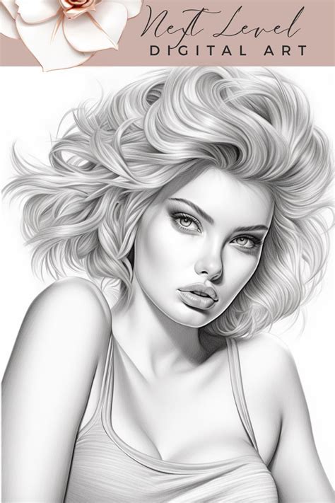 Adult Coloring Book Pages In Beautiful Grayscale High Fashion Coloring