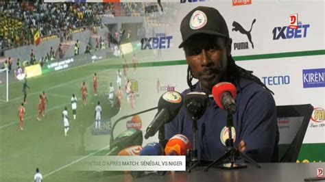 Victoire in extremis du Sénégal contre le Niger Aliou Cissé face à la