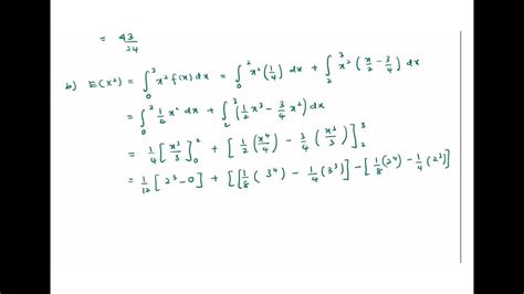 expectation and variance for a continuous random variable part 3 youtube