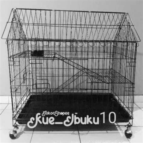 Promo Kandang Kucing 2 Tingkat 2 Tangga Xxl 90X60X100 Cm Atap Rumah