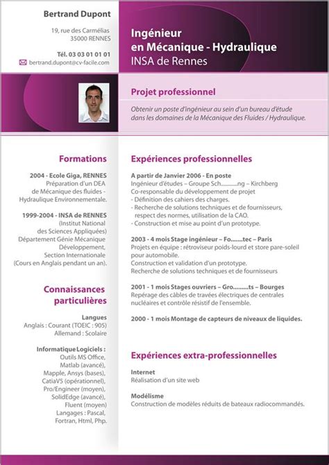 Mod Le Cv Ing Nieur Cv Ingenieur