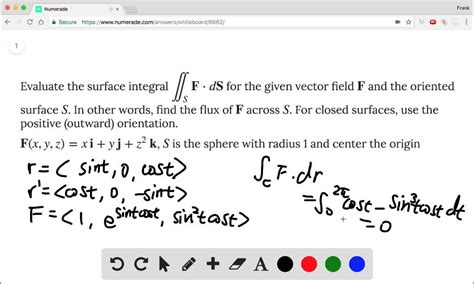 SOLVED Evaluate The Surface Integral Displaystyl