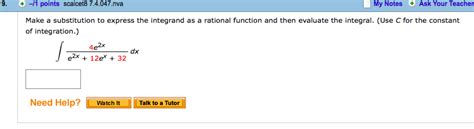 solved make a substitution to express the integrand as a