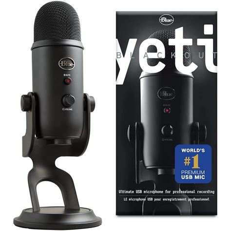 Microfone Blue Yeti condensador multi padrão blackout novo Shopee
