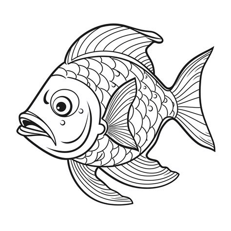 Ausmalbild großer Fisch Ausmalbild kostenlos herunterladen