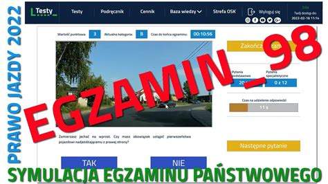 Cały egzamin na prawo jazdy 2022 część 98 kategoria B YouTube