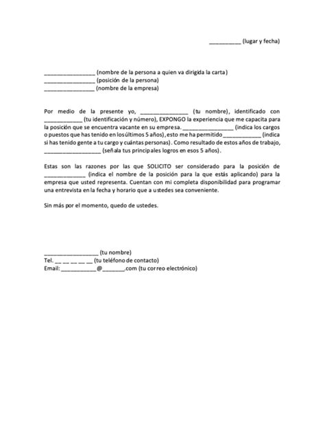 Introducir 101 Imagen Modelo De Carta De Trabajo Para Solicitar