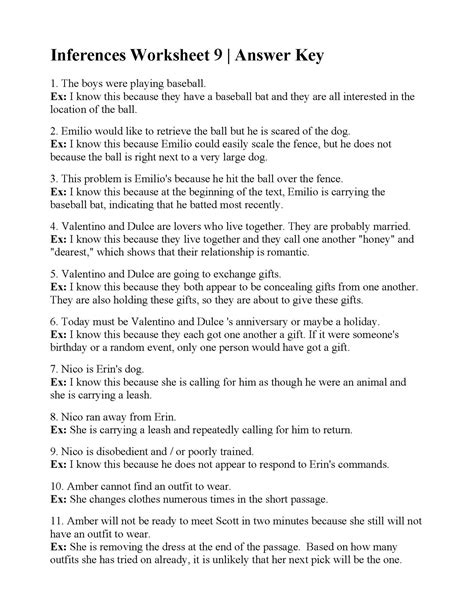 Science Worksheet Inferences Answer Key Scienceworksheets Net