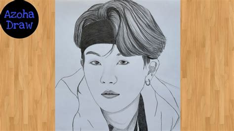 How To Draw Suga From BTS Step By Step BTS Suga Drawing Drawing