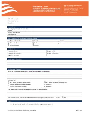 Remplissable En Ligne Rglement Sur Les Drogations Mineures Outils De