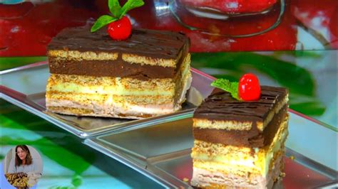 Prajitura Fara Coacere Cu Biscuiti Si 3 Creme De Ciocolata Fara Zahar