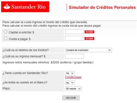 Simulador de Préstamos Santander Calcula tu Crédito en Línea Vivir
