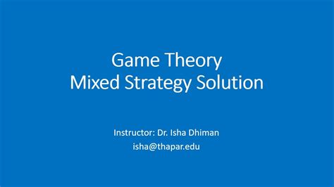 game theory part 2 mixed strategy solution graphical technique youtube