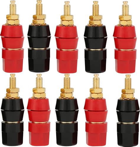 RUNCCI YUN 10 Pieces 4 Mm Banana Socket Black Red Audio Speaker
