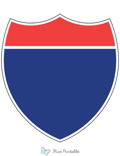 Printable Blank Interstate Route Sign