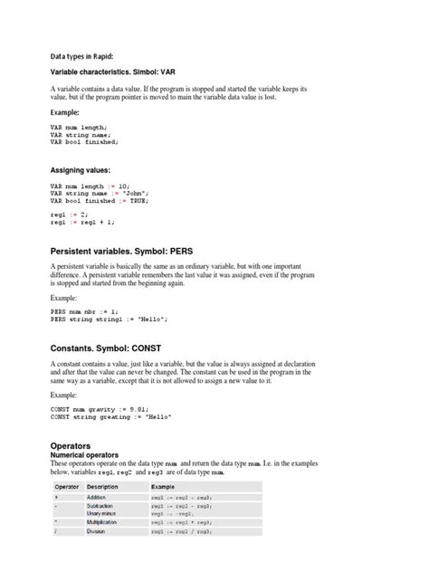 data types in rapid pdf data type variable computer science
