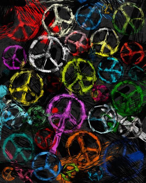Abstract Peace Signs Collage Photograph By David G Paul