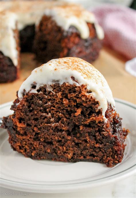 Gingerbread Bundt Cake With Cream Cheese Frosting Katiebird Bakes