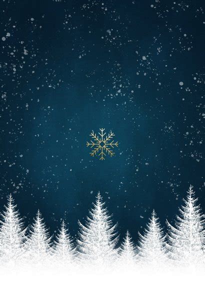 Stijlvolle Kerstkaart Witte Bomen Kaartje Go