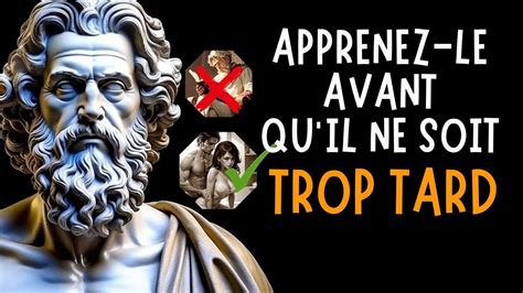 8 Leçons Stoïques que les HOMMES apprennent TROP TARD dans la vie