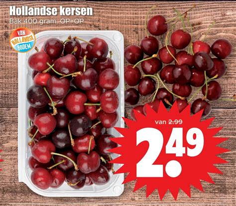Hollandse Kersen Bak 400 Gram Aanbieding Bij Dirk
