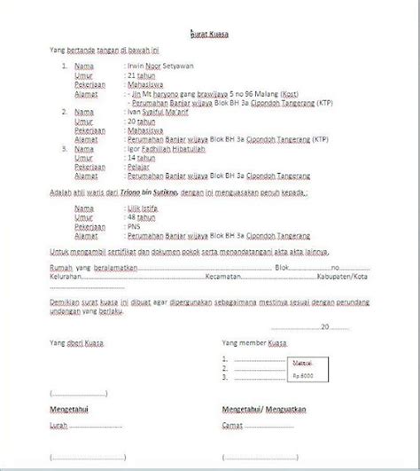 Detail Contoh Surat Pembagian Harta Warisan Tanah Koleksi Nomer 11