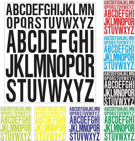 8 Sheets Capital Letter Stickers Alphabet Stickers Self Adhesive