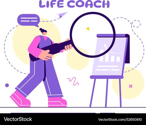Life Coach For Consultation Education Motivation Vector Image