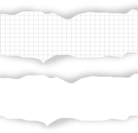 Rasgado Rejilla Papel Blanco Bordes Rasgado Vector Realista Png Papel