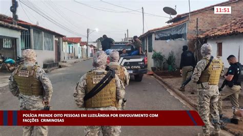 Polícia prende oito pessoas em Luzilândia por envolvimento facções