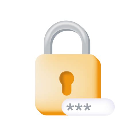Data Protection Safety D Design Of Padlock Lock With Password