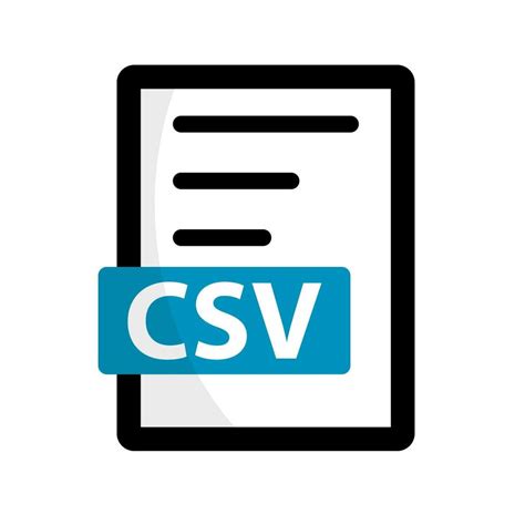 Flat Design CSV File Icon Data Sheet Import Or Export File Vector