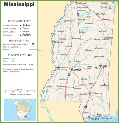 Mississippi Highway Map Ontheworldmap