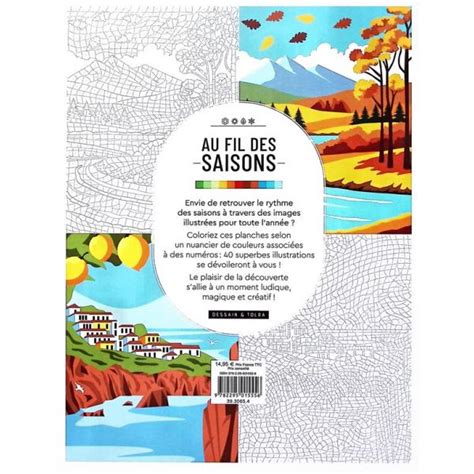 40 coloriages mystère Au fil des saisons Livre Creastore