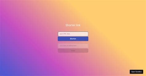 Link Shortener Angular Forked Codesandbox