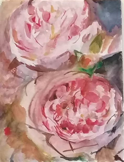 Les Pivoines Roses Dibujo por Valérie Blum Valery Artmajeur