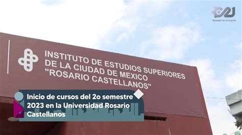 Inicio De Cursos En La Universidad Rosario Castellanos YouTube