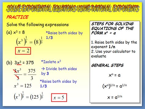 solving exponential equations solving exponential equations using rational exponents