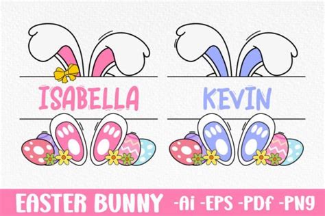 Easter Sublimation Monogram Bunny Graphic By VOLT DESIGN Creative Fabrica
