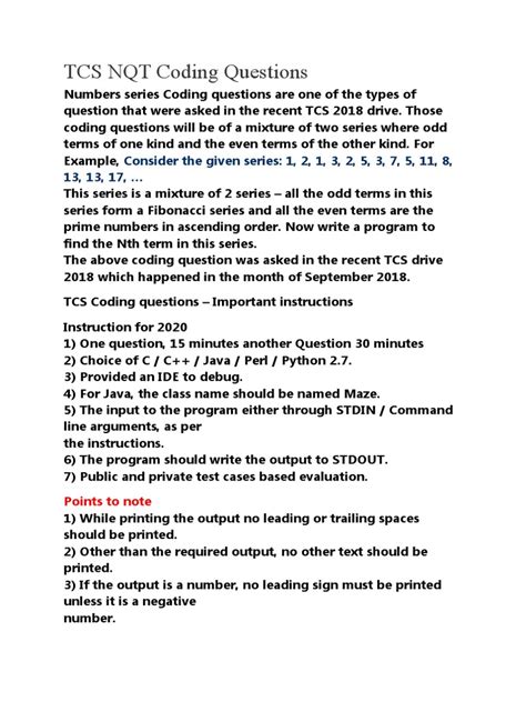 tcs nqt coding questions pdf parameter computer programming software engineering