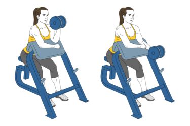 Curl De Biceps A Una Mano Con Mancuerna En Banco Scott
