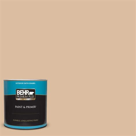 BEHR PREMIUM PLUS 1 Qt PPU4 14 Renoir Bisque Satin Enamel Exterior