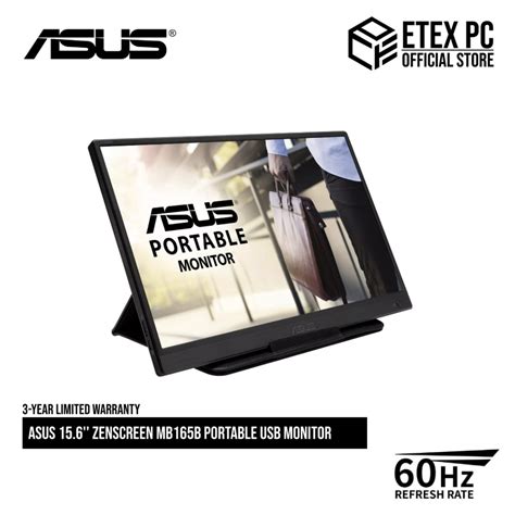ASUS 15 6 ZenScreen MB165B Portable USB Monitor TN Panel 60Hz