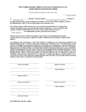 No Fault Insurance Ny Fillable Fill Online Printable Fillable