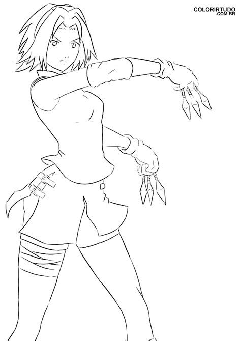 Desenhos Da Sakura Para Colorir E Imprimir Colorir Tudo
