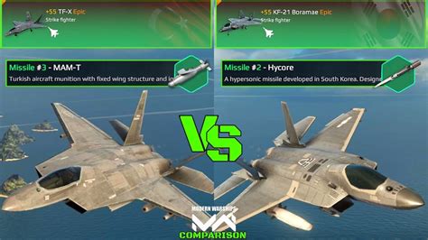 TF X VS KF 21 Boromae Strike Fighter Comparison Modern Warships