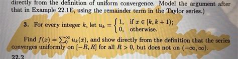 solved directly from the definition of uniform convergence