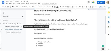 Faqs How To Edit Document Outline In Google Docs
